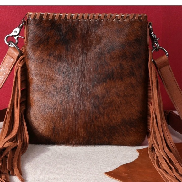 Trinity Ranch | Bags | Tr62g201 Trinityranch Hairon Cowhide Fringe ...